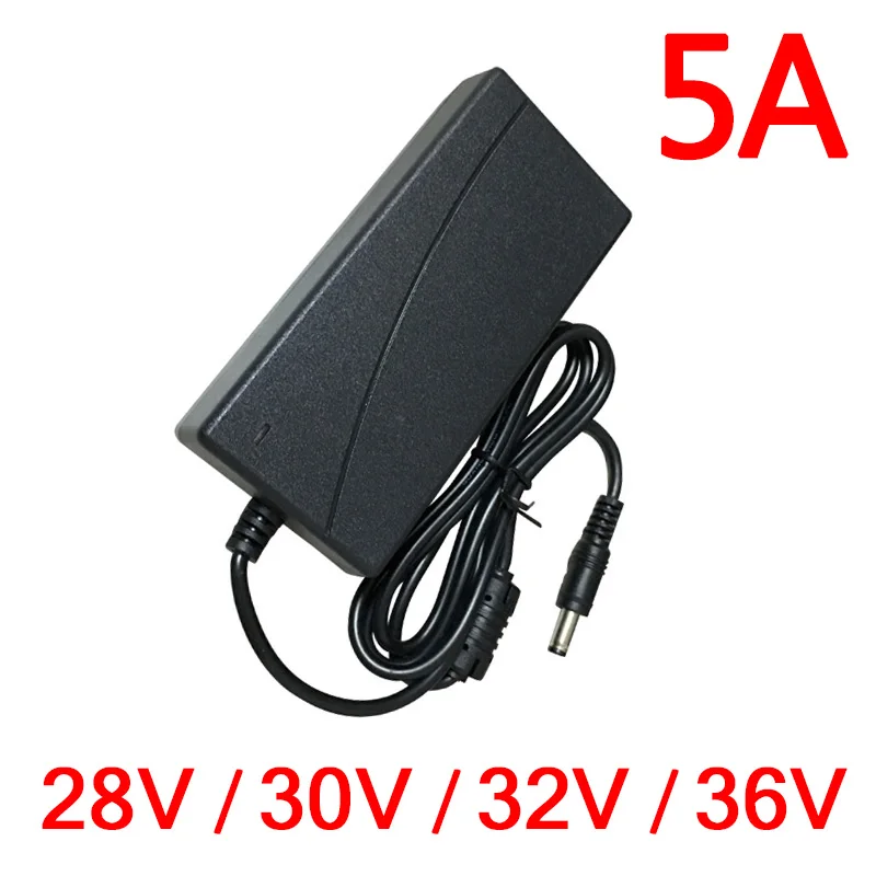 AC 100V-240V DC 28V 30V 32V 36V 5A EU US UK AU Plug 5.5 x 2.5MM Power ...
