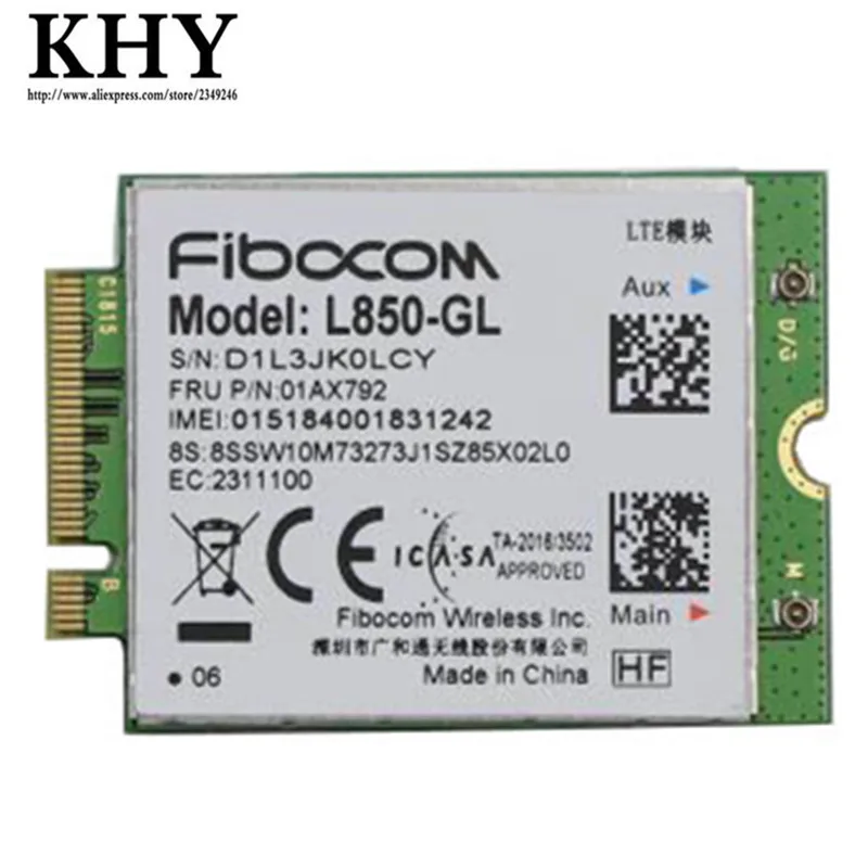 Original WWAN L850 GL ThinkPad T14s X13,P15s Gen1,T15p P15v Gen1 ...
