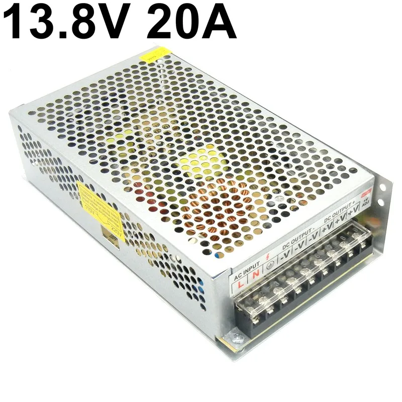 Universal Regulated DC 13.8V 20A 280W Switching Power Supply Monitoring ...