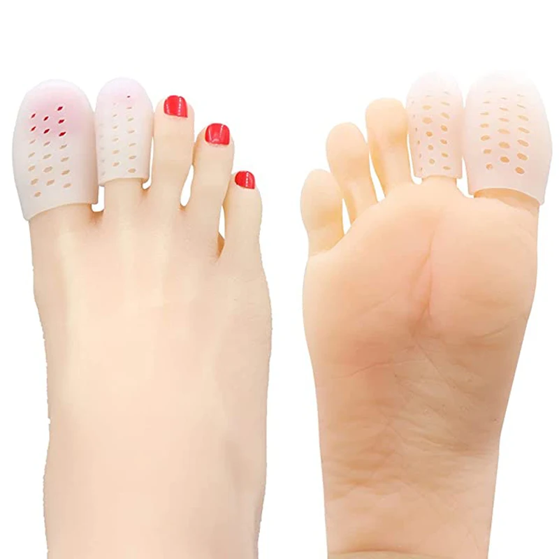 4pcs Gel Toe Protector Breathable Silicone Toe Tube Corn Blisters ...