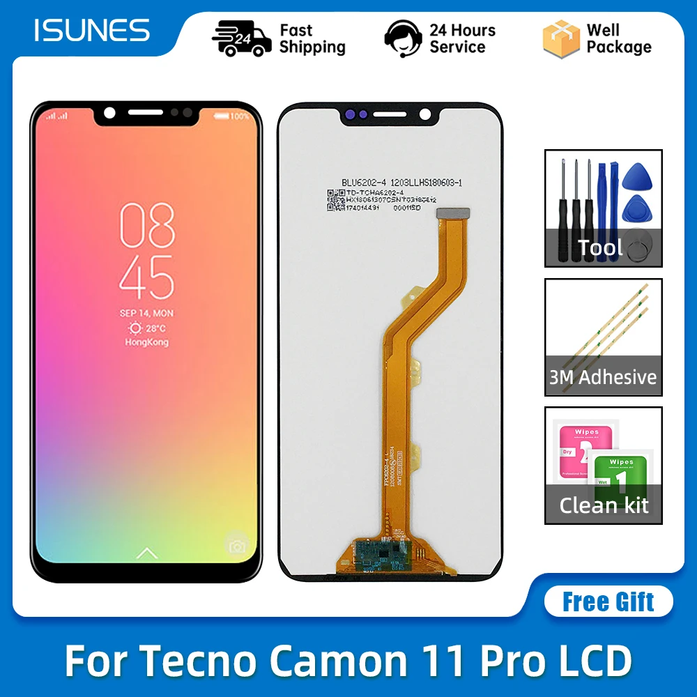 6.2 "สำหรับ Tecno Camon 11 Pro CF8จอแสดงผล LCD Touch Screen Digitizer ...