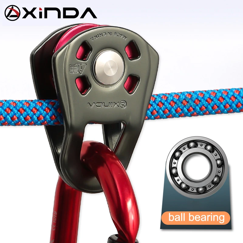 XINDA Professional Small Single Pulley Gear Ball Bearing Mountaineering ...