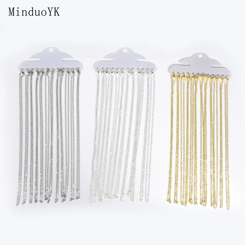 Collier Simple Pour Femmes, 40cm Lot De 12 Chaînes Plates En O, Couleur ...