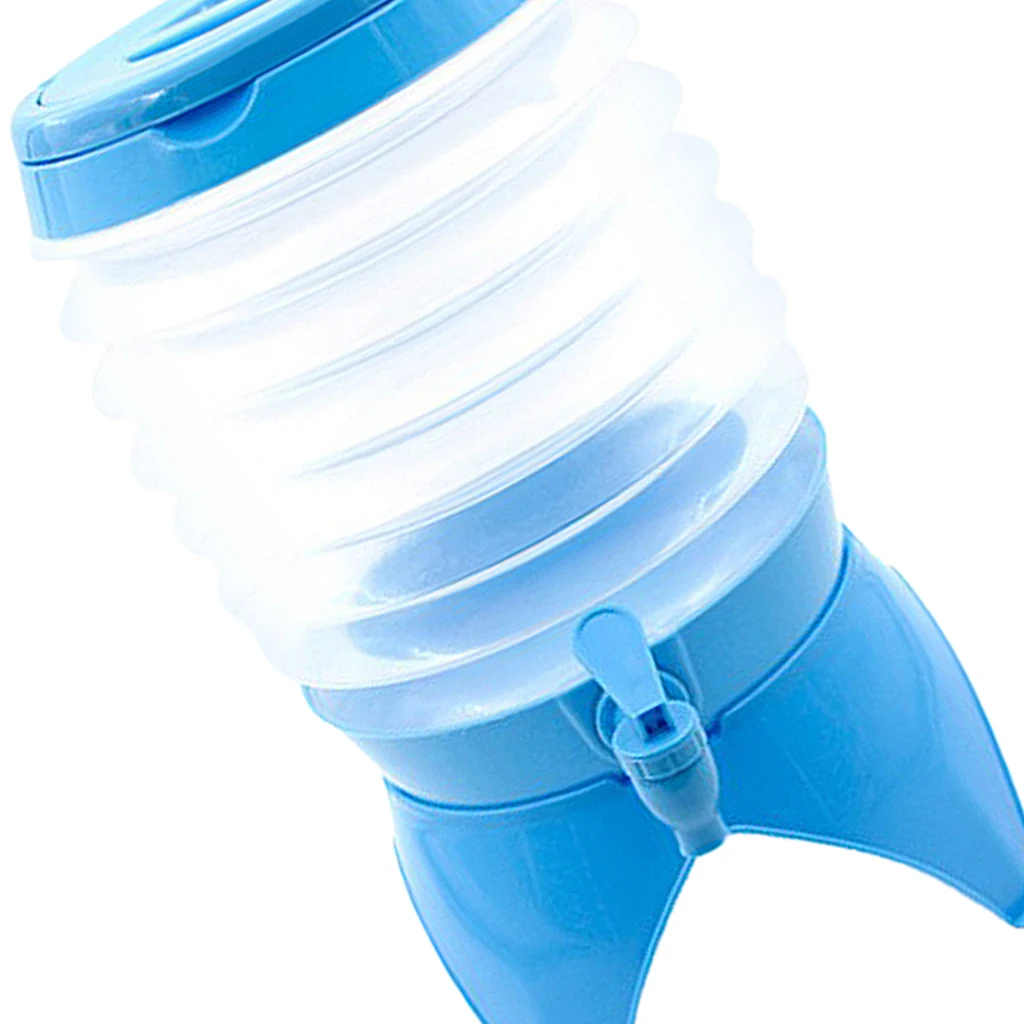 SAC D'HYDRATATION,Blue--Seau'eau pliable 5,5 l, pour Camping en plein ...