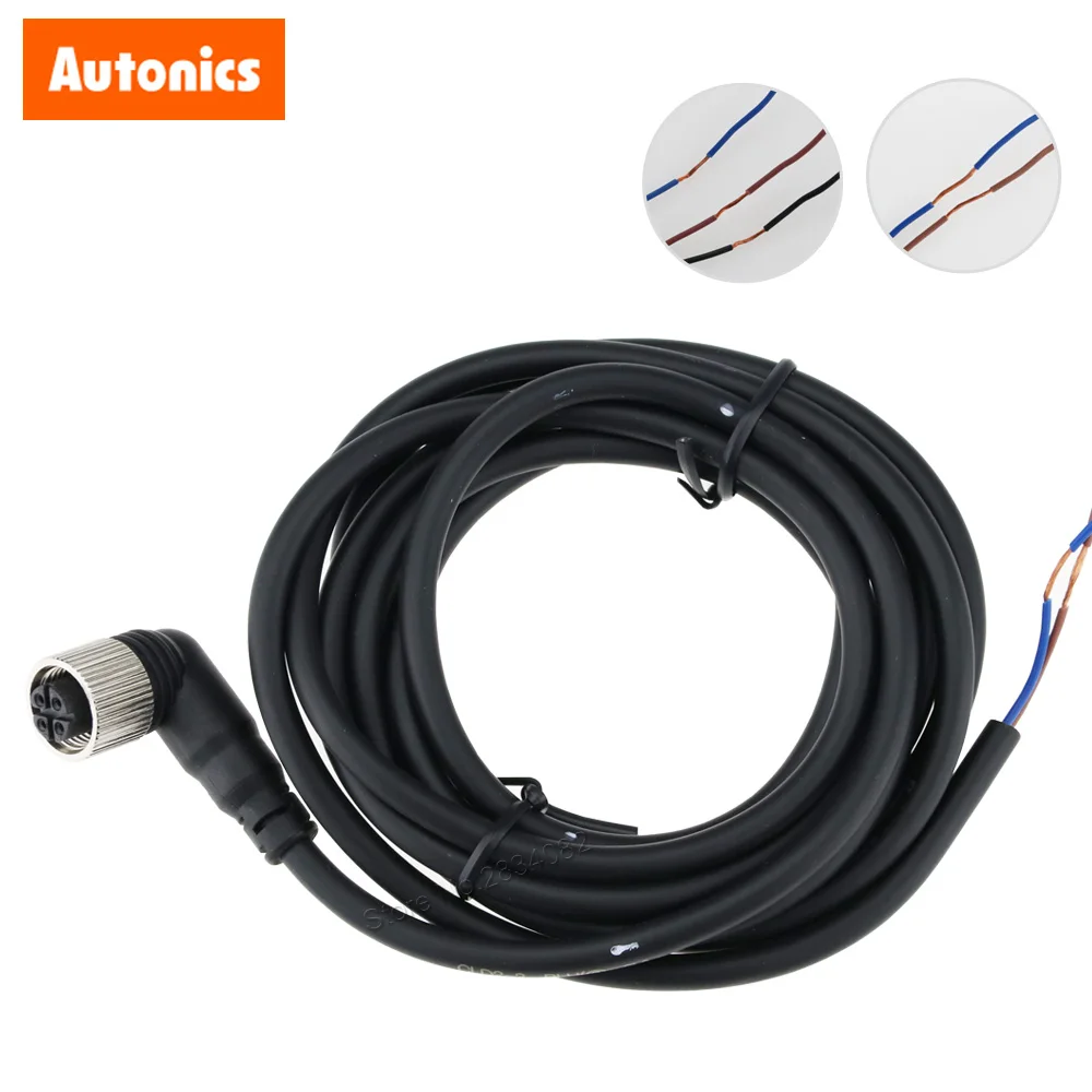 Autonics-M12-Photoelectric-Proximity-Sensor-Connector-Cable-Socket-2M ...