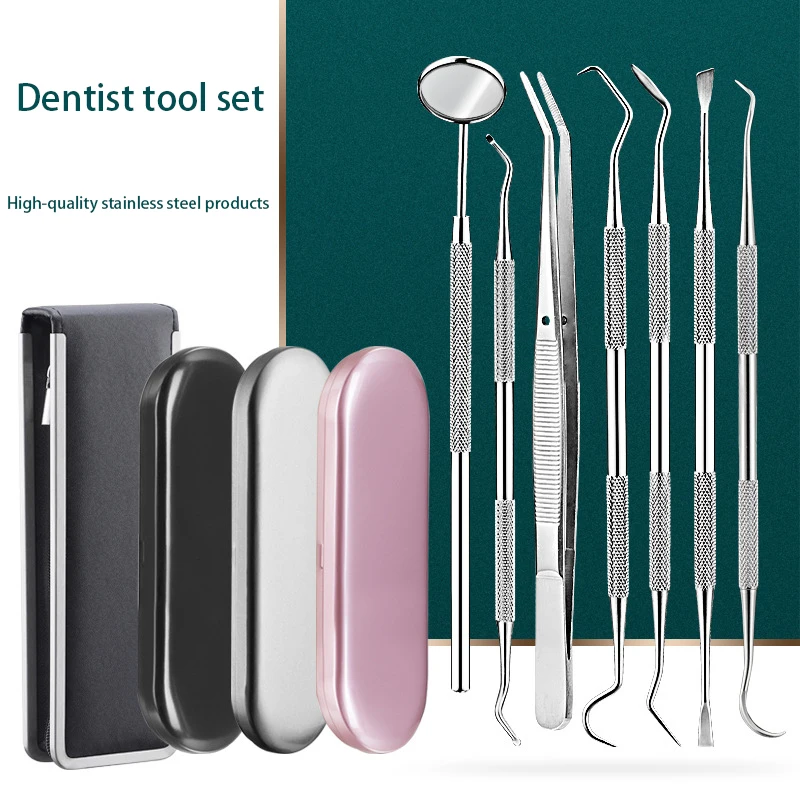 6Pcs-Stainless-Dental-Tool-Set-Dentist-Tooth-Clean-Hygiene-Picks-Mirror ...
