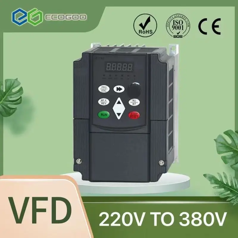 Unidad de frecuencia Variable VFD, inversor para husillo vfd de 3 fases de 220V, 2,2 kW 5,5 kW ...