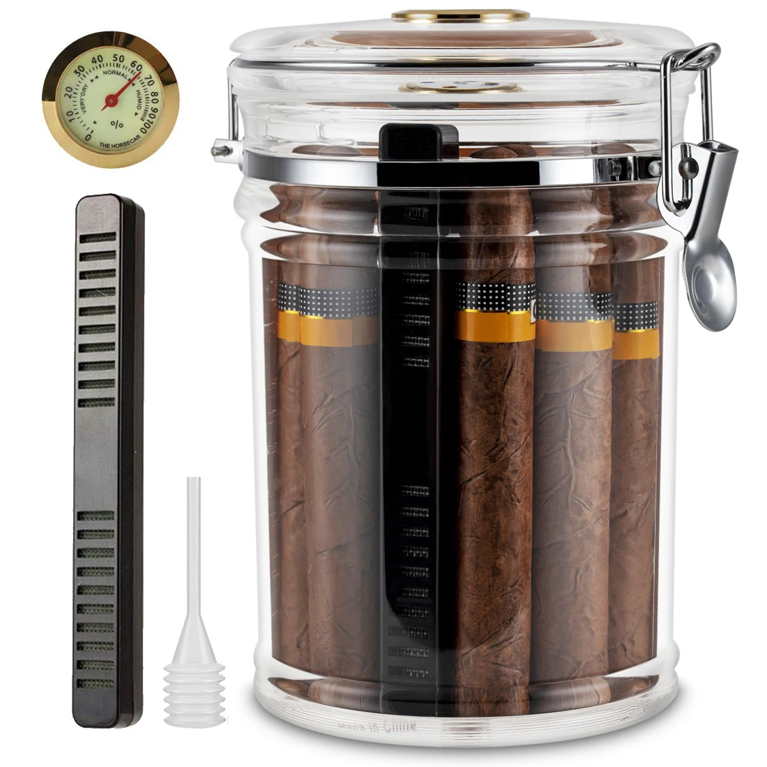 XIFEI Cigar Humidor Tube Holder Capacity 15-20 Portable Cigar Humidor ...