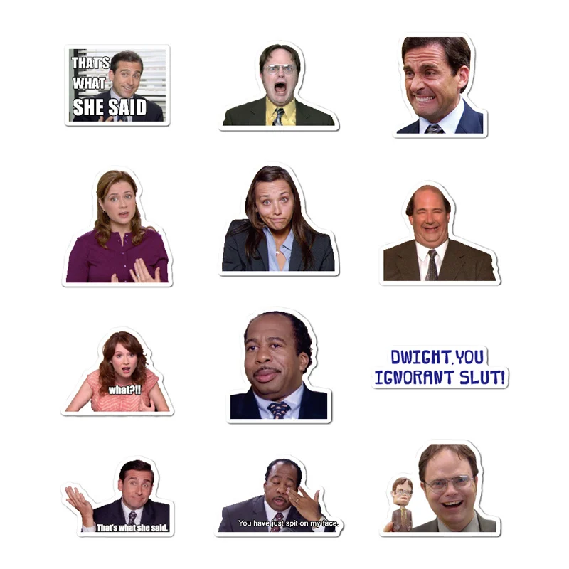 cheap stickers Classic TV Show The Office Sticker Pack laptop stickers ...