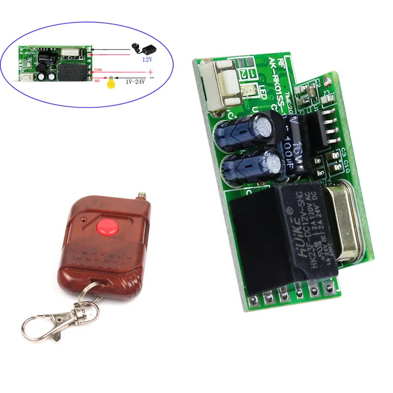 Mini-12V-Relay-Wireless-RF-Remote-Control-Switch-Receiver-Transmitter ...