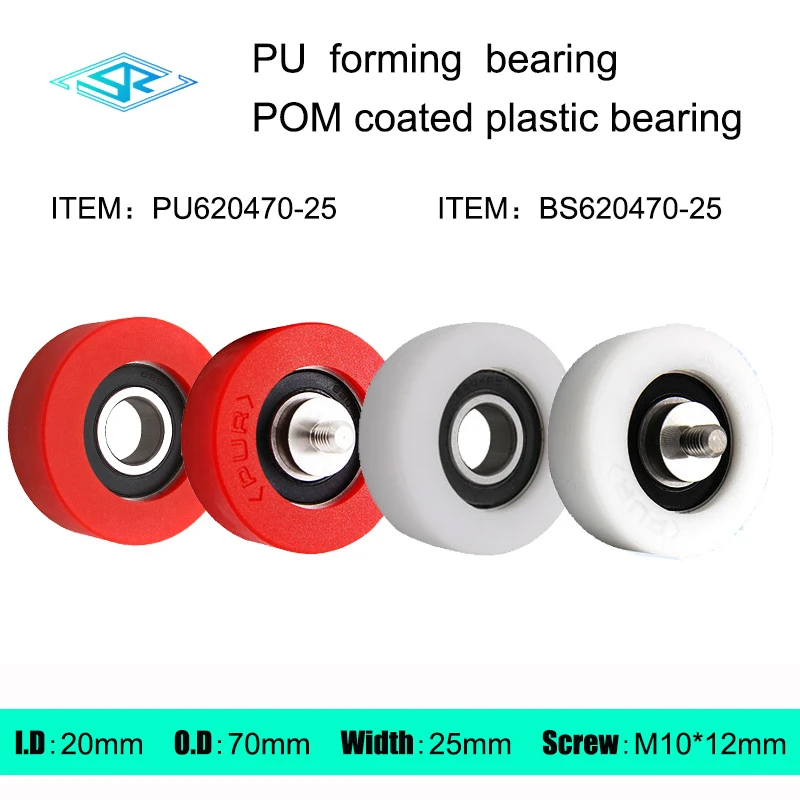 Factory supplied external thread polyurethane molded bearing PU620470 ...