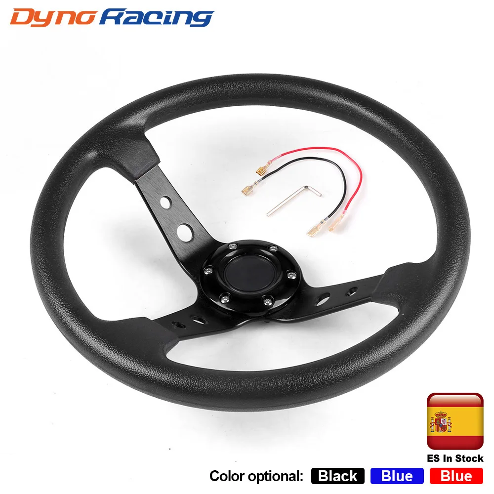 Volant-de-course-de-voiture-en-cuir-PU-alliage-d-aluminium-plat-de-ma-s ...