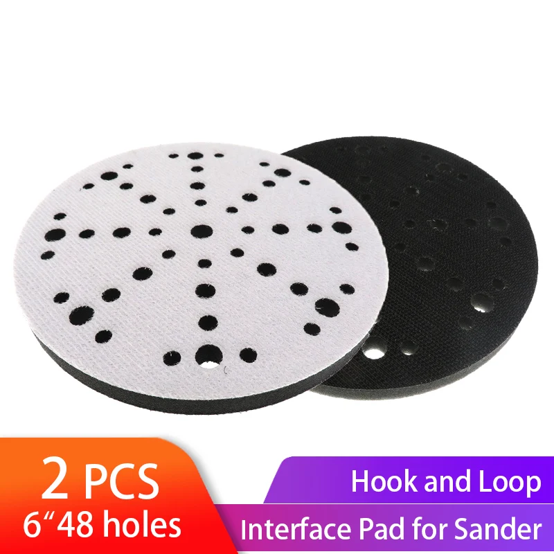 2pcs-Soft-Interface-Pad-6-Inch-150mm-48-Holes-Buffer-Sponge-for-Sanding ...