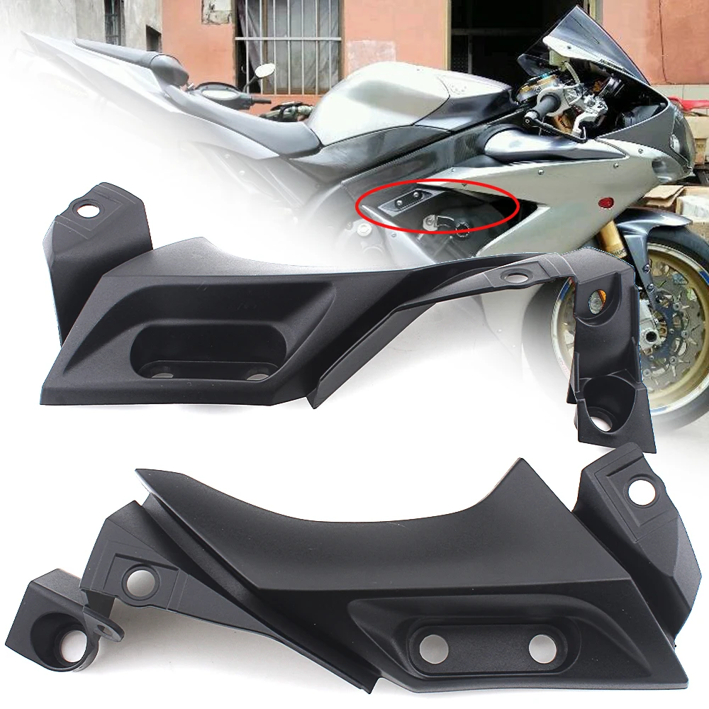 Black-Motorcycle-Left-and-Right-Side-Frame-Mid-Cover-Panel-Fairing-Cowl ...