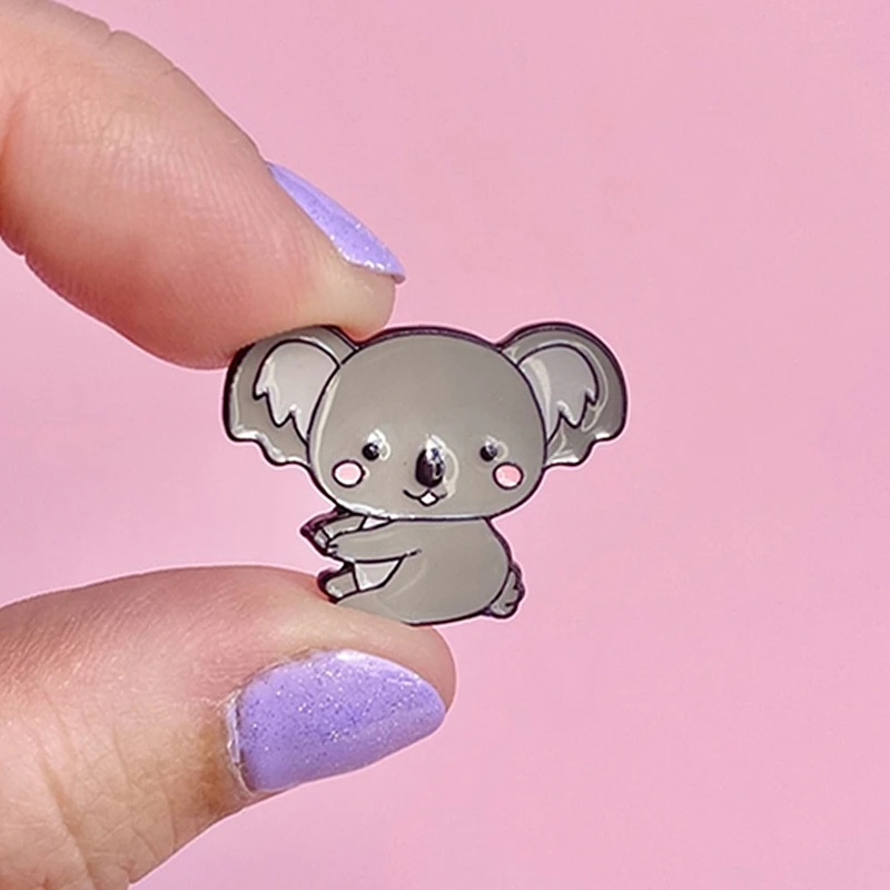 Cute Cartoon Koala Bear Metal Enamel Pins And Brooches For Women Men ...