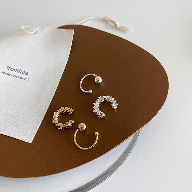 Irregular Ear Bone Clip Earrings Set | Dagiba Jewelry