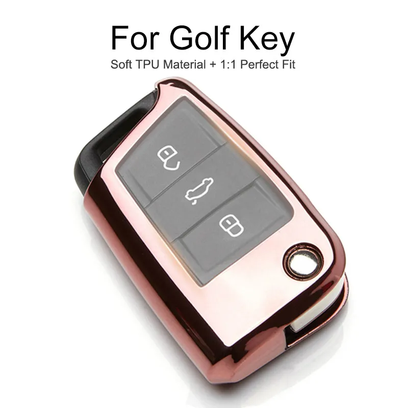 6 Colors Tpu Car Key Case Cover For Vw Golf 4 5 6 7 Gti Mk7 Mk6 Plus ...