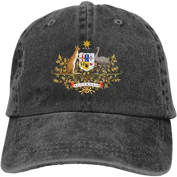 Denim Cap Australia Badge Kangaroo Ostrich Flag Dad Baseball Caps ...