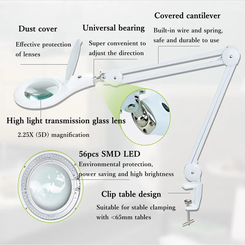 Adjustable Magnifying Glass Lamp: Perfect for Precision Tasks
