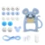LOFCA Silicone Teether Wood Beads Set BPA Free DIY Baby Teething Necklace Toy Cartoon Koala ...
