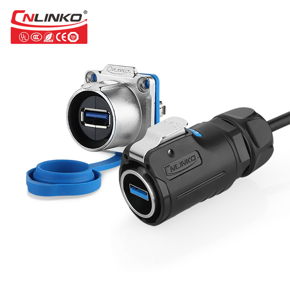 CNLINKO Industrial Outdoor IP67 Waterproof Circular Pannel Mount Sealed ...