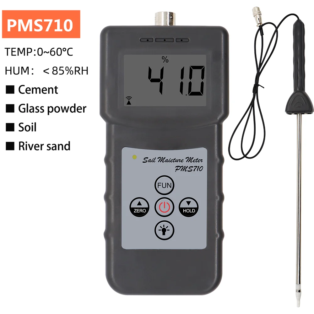 Pms710 Digital Soil Moisture Meter 0-50% High Precision Soil Hygrometer ...