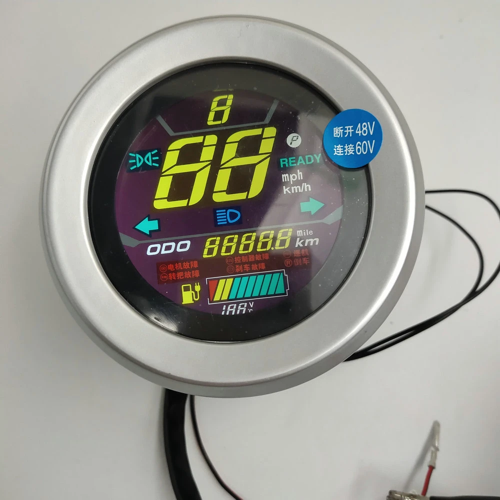 Colored Lcd Display 48v60v72v Gauge Speedometer For Electric Scooter Eb Odometer With Battery ...