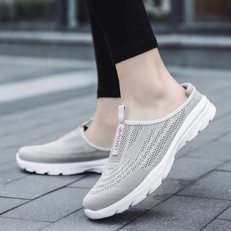 Women Slippers 2021 Summer Breathable Mesh Indoor Outdoor Walking ...