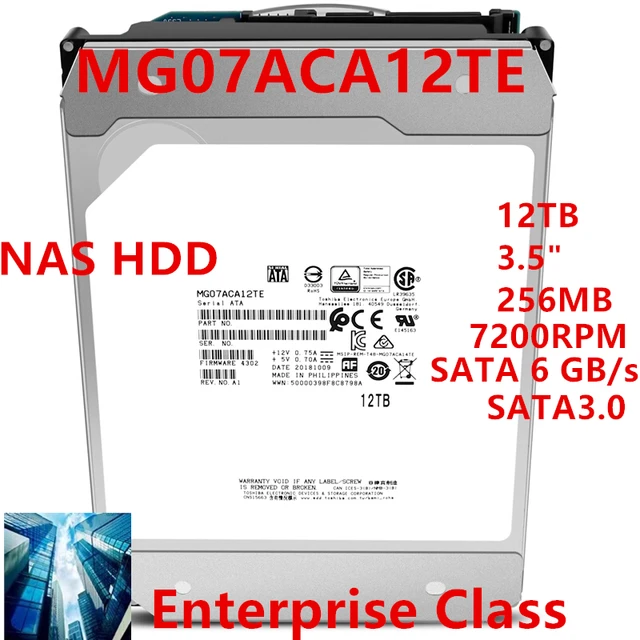 Original HDD For Toshiba 12TB 3.5" SATA 6 Gb/s 256MB 7200RPM For ...