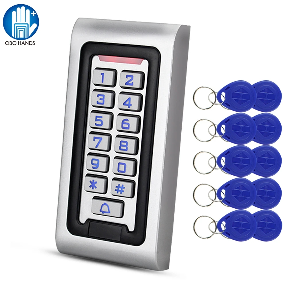 Outdoor IP68 Waterproof Access Control Keypad 125KHz RFID Keyboard Rainproof Metal Case Password ...