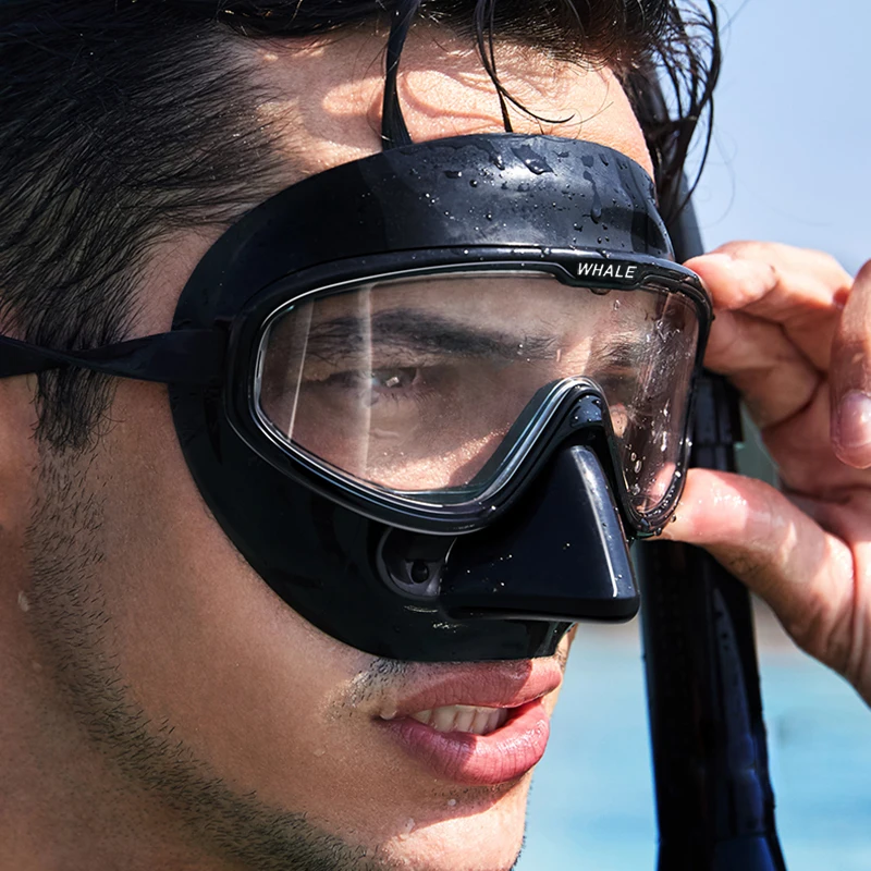 Diving Mask Full Face Clear Lens Anti Fog Scuba Underwater Mask ...
