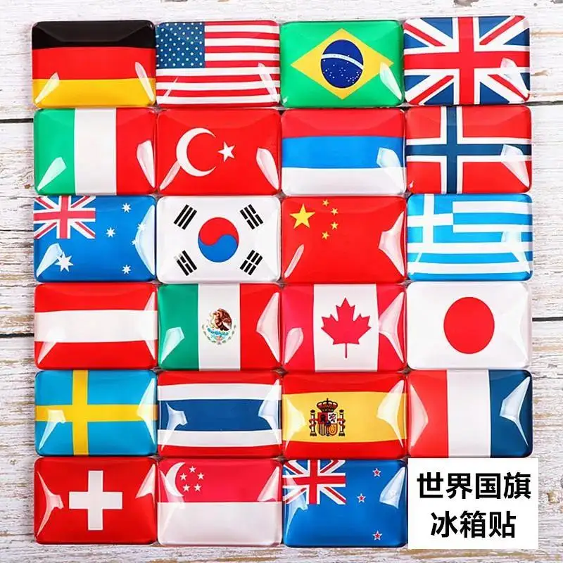 1pc World Country Flag Fridge Magnets For Home Kitchen Decorations ...