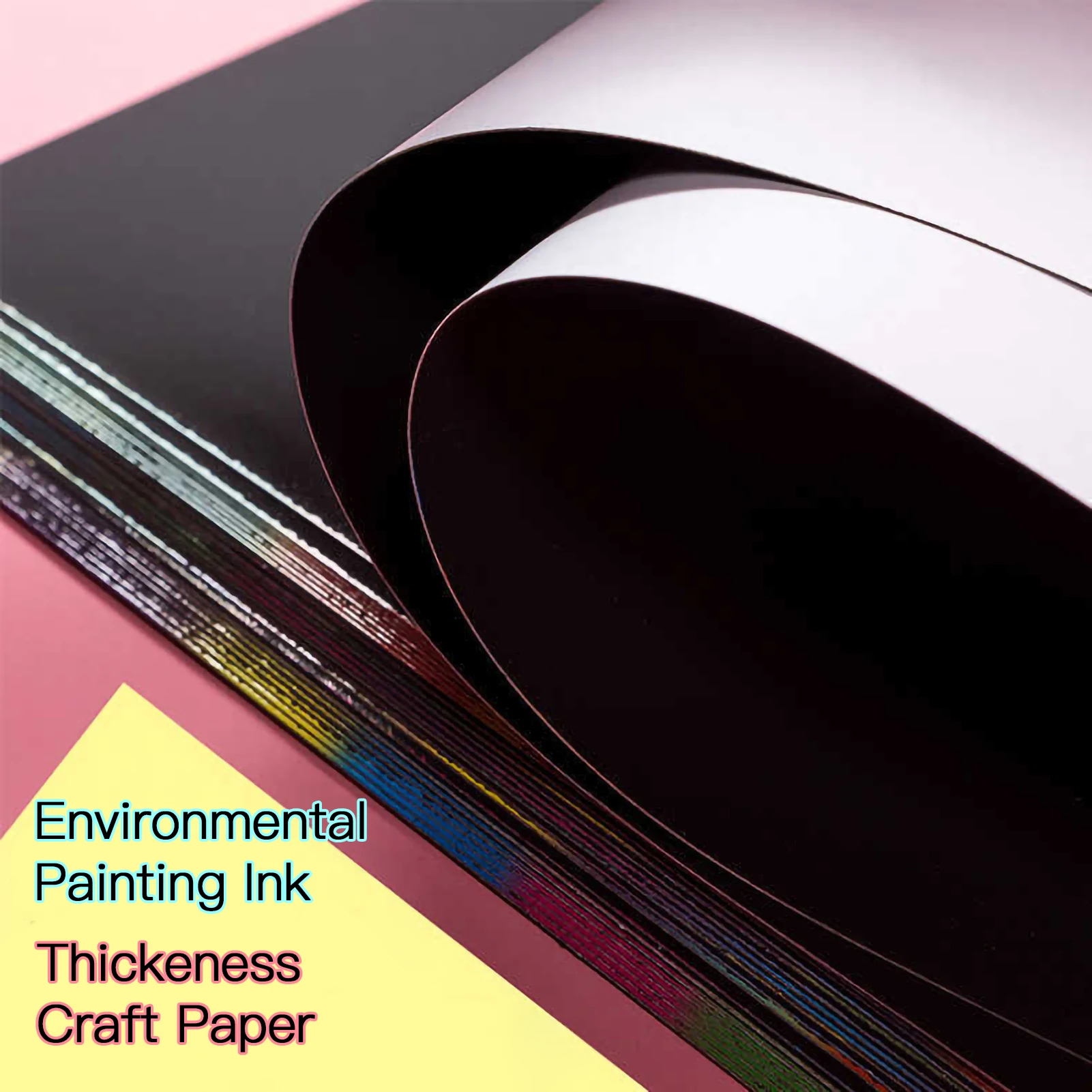 Gommette,Ensemble de papier à gratter magique arc-en-ciel pour enfants ...