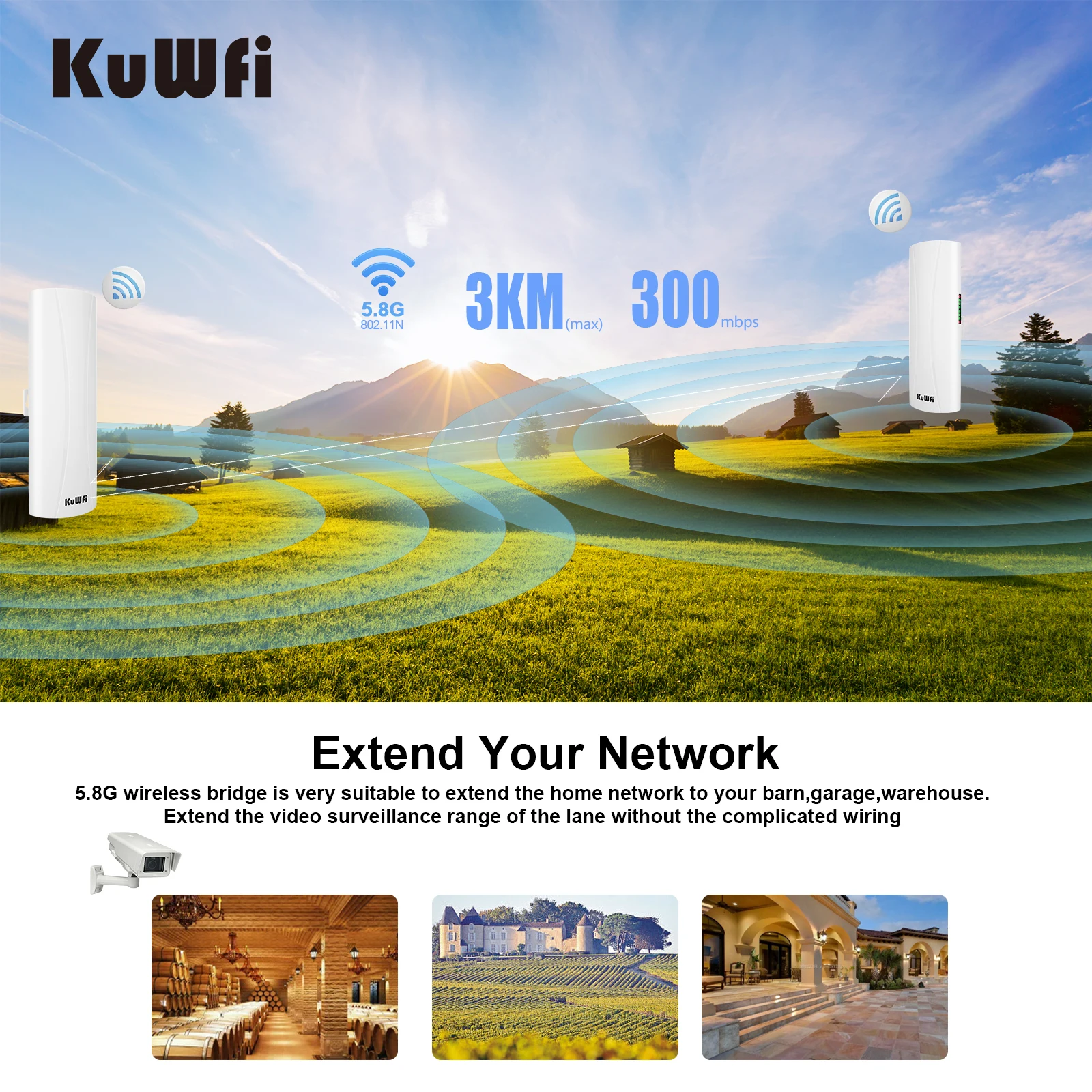 KuWFI 5G CPE Router 4G/5G SIM Card WiFi-6 Router System Dual-Band NSA ...