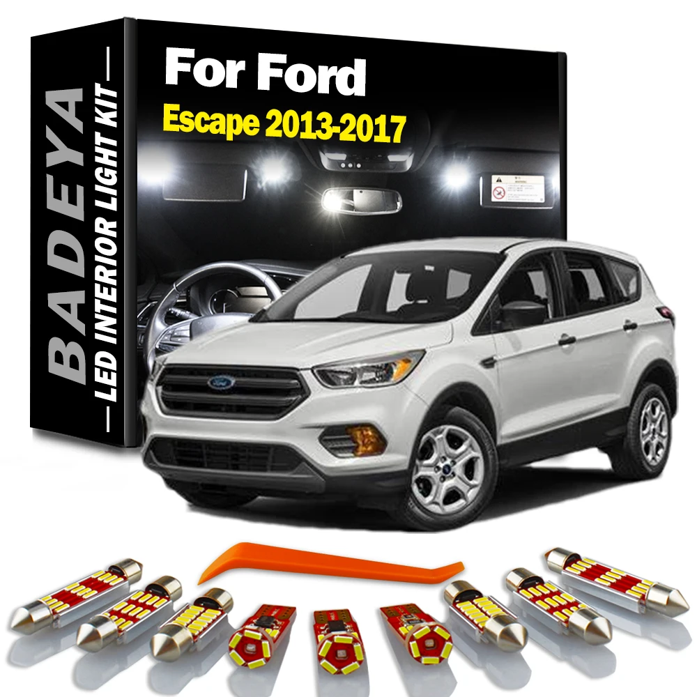 BADEYA-12Pcs-LED-Interior-Map-Dome-Light-Kit-For-Ford-Escape-2013-2014 ...