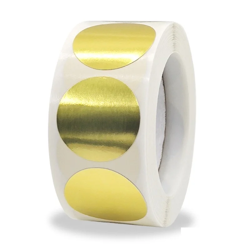 100-500PCS-Round-Golden-Stickers-25mm-Blank-Seal-Labels-stickers ...