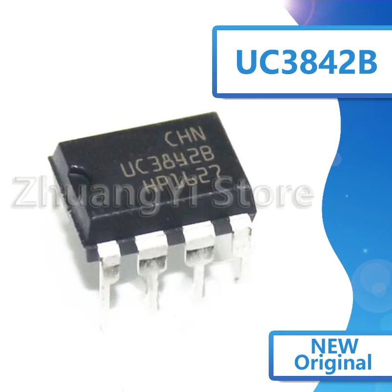 10 unids/lote nuevo original UC3842B UC3842 chip de potencia IC DIP 8|Circuitos integrados ...