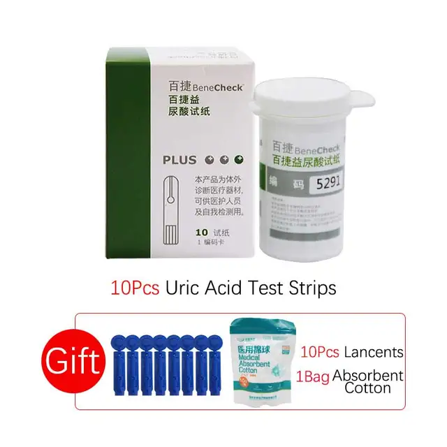 BeneCheck Blood Glucose&Uric Acid&Total Cholesterol Test Strips and ...