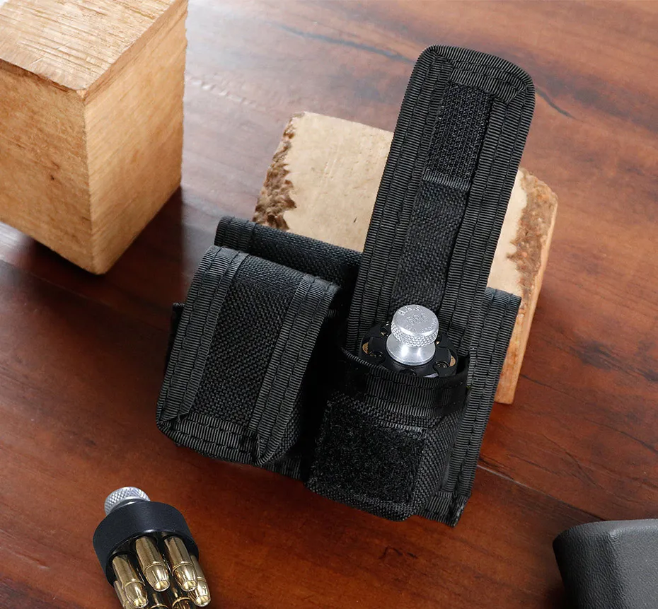 Noir - pochette de Revolver pour Speedloader tactique, Double support ...