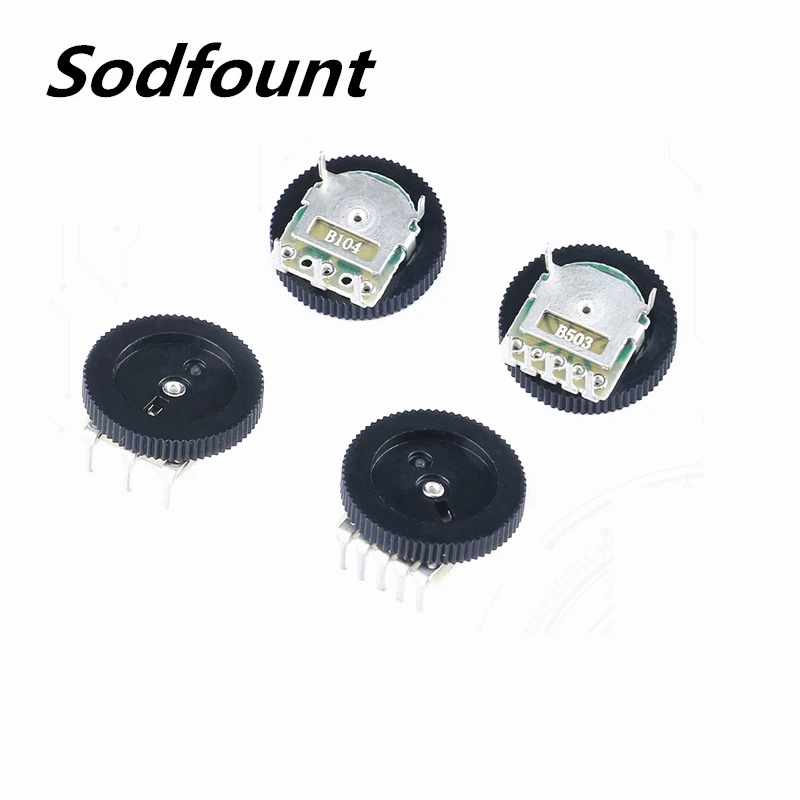 100pcs Dial potentiometer DIP 3 DIP 5 16 * 2mm single channel dual ...