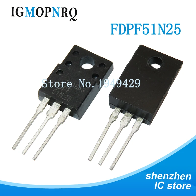 5pcs FDPF51N25 TO 220F 51N25 51A 250V MOS N TO220F|Integrated Circuits| - AliExpress