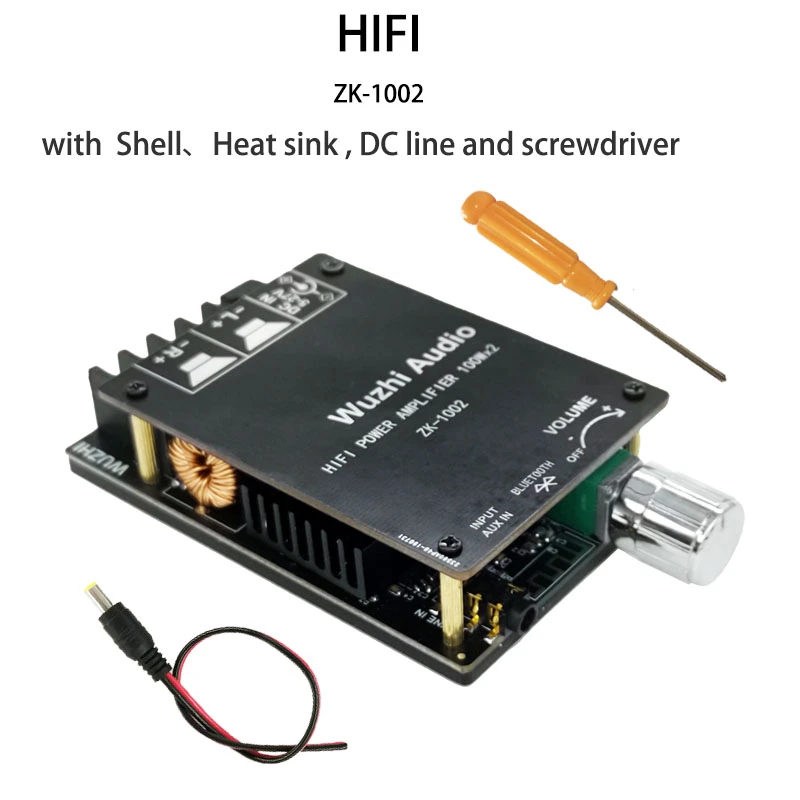 Zk-1002 Hifi Tpa3116 Bluetooth 5.0 High Power Digital Amplifier Stereo Board 100w+100w Amp ...