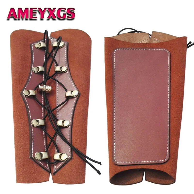 1pc Archery Traditional Leather Arm Guard Forearm Protector Gear ...