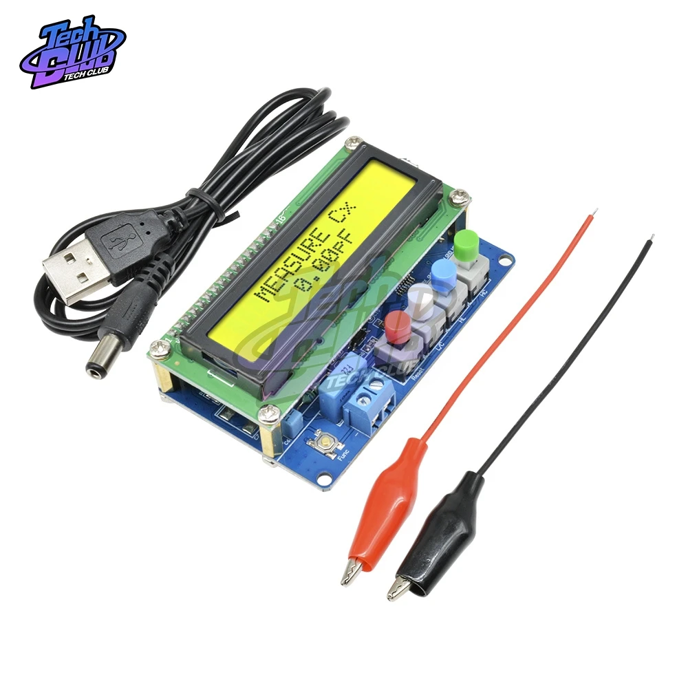 Medidor do lc da frequência 1pf-100mf 1uh-100h LC100-A + clipe do teste ...