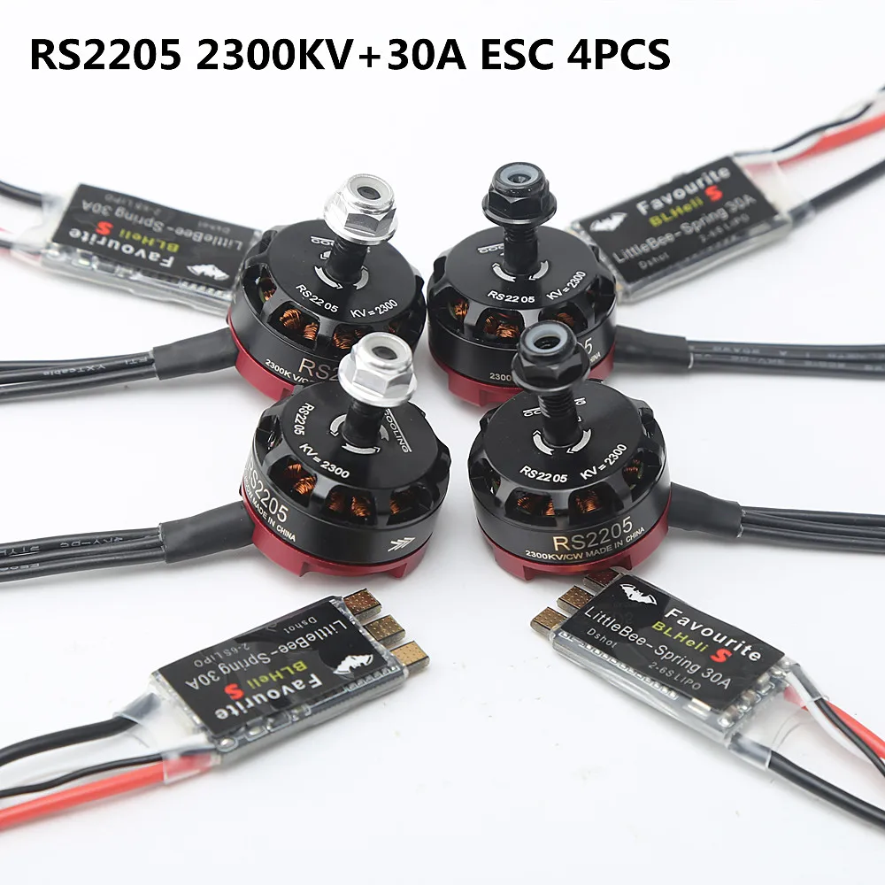 Rs2205 2205 2300kv Cw Ccw Brushless Motor With Littlebee 20a/30a Blheli ...