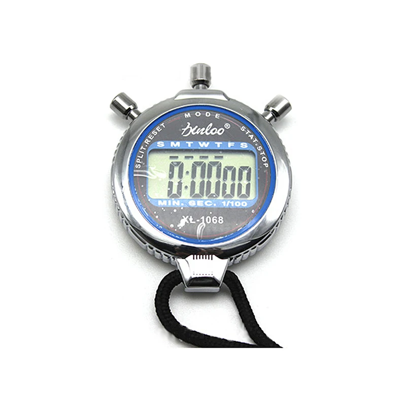 Electronic Digital Sport Stopwatch Handheld LCD Timer Stop Watch String ...