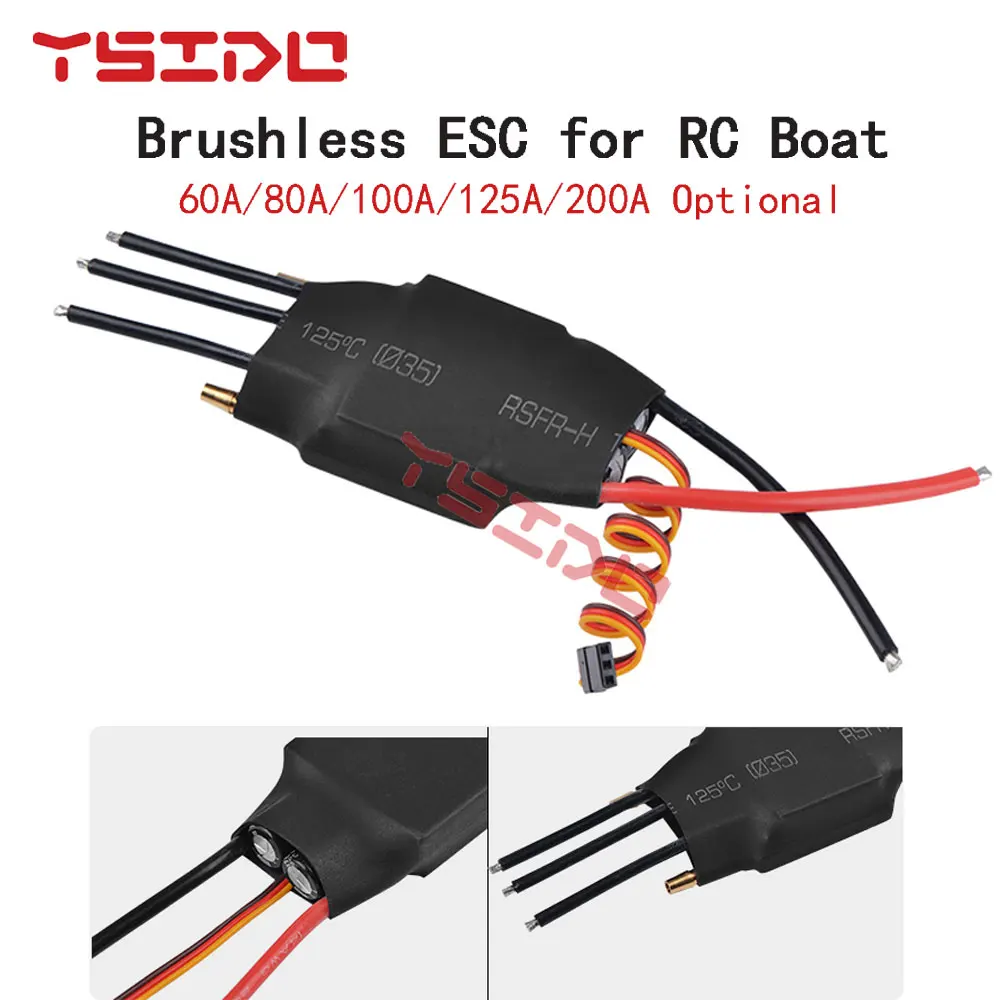 RC-Boat-Parts-60A-80A-100A-125A-200A-Brushless-ESC-Electric-Speed ...