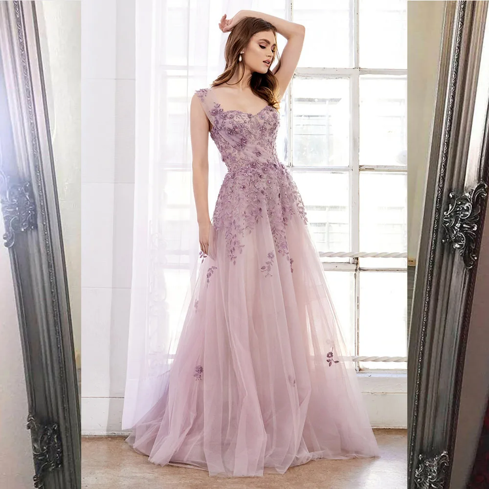 Light Purple Prom Dresses One Shoulder