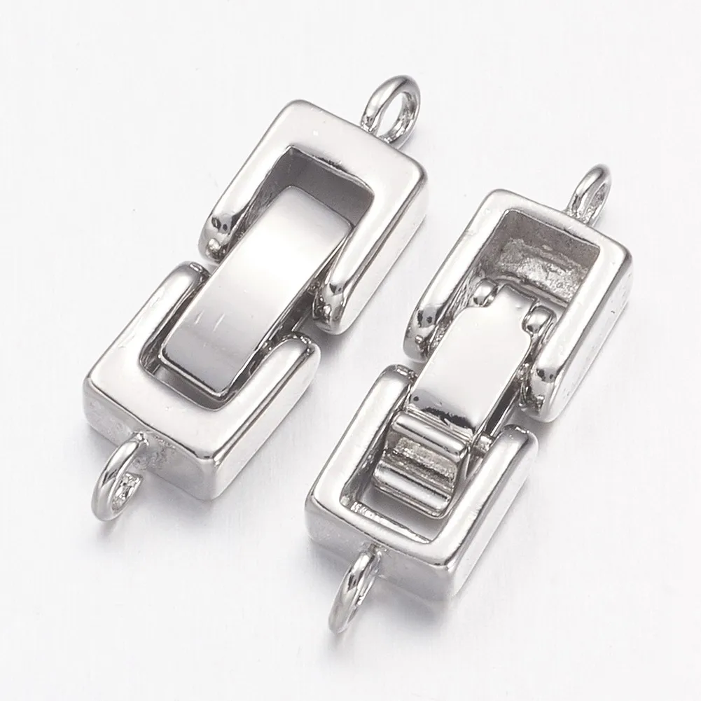 2pcs Brass Fold Over Clasps 1 Hole Metal Buckles Fastener Clasps ...