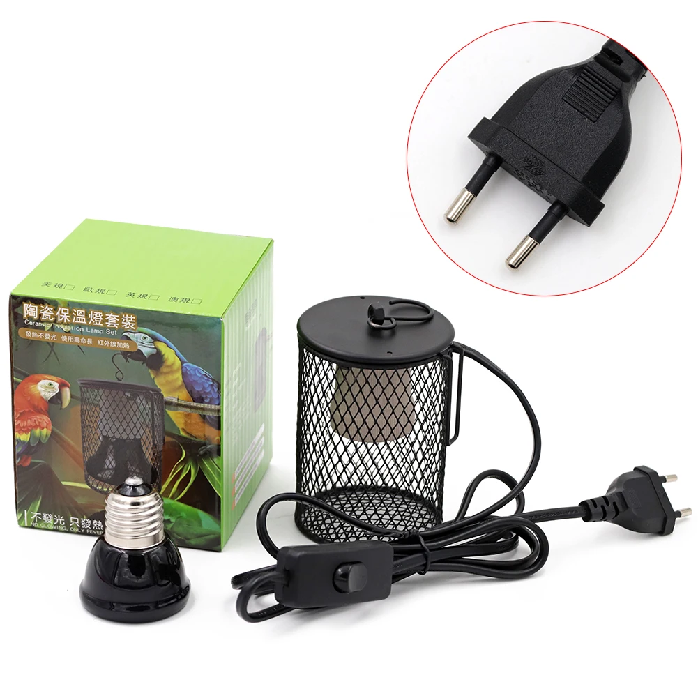 E27 Pet Heating Lamp for Turtle Snake lizard Infrared Ceramic Emitter ...